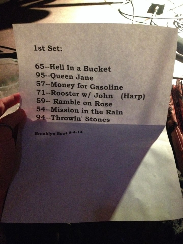 Deadheadland | (~);} | Ratdog Headcount setlist (photo by Sarah Lasoski)